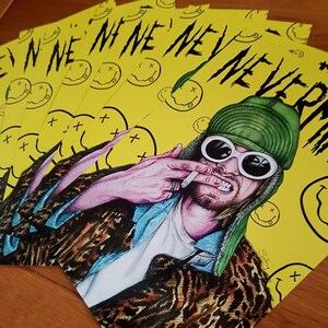 Nevermind - Kurt Cobain - Nirvana - A4 Size Print 250gsm Card - Etsy ...