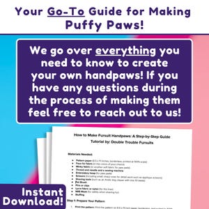 DIY Fursuit Handpaw Sewing Pattern + Tutorial – Digital PDF Download – Make Your Own Furry Paws ...