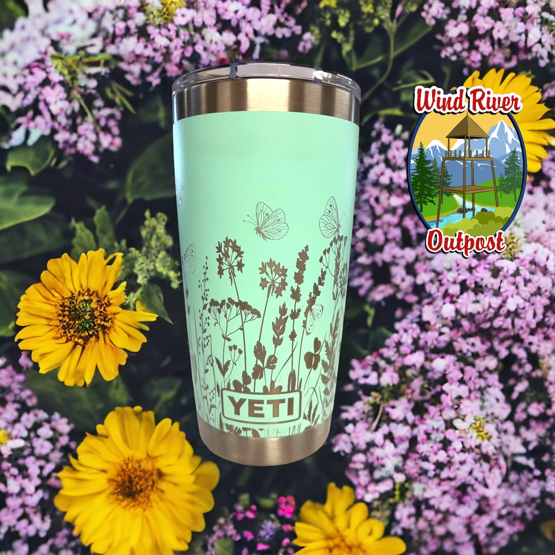 Wildflower Yeti Rambler, Floral Yeti Rambler, Seamless Yeti Rambler ...