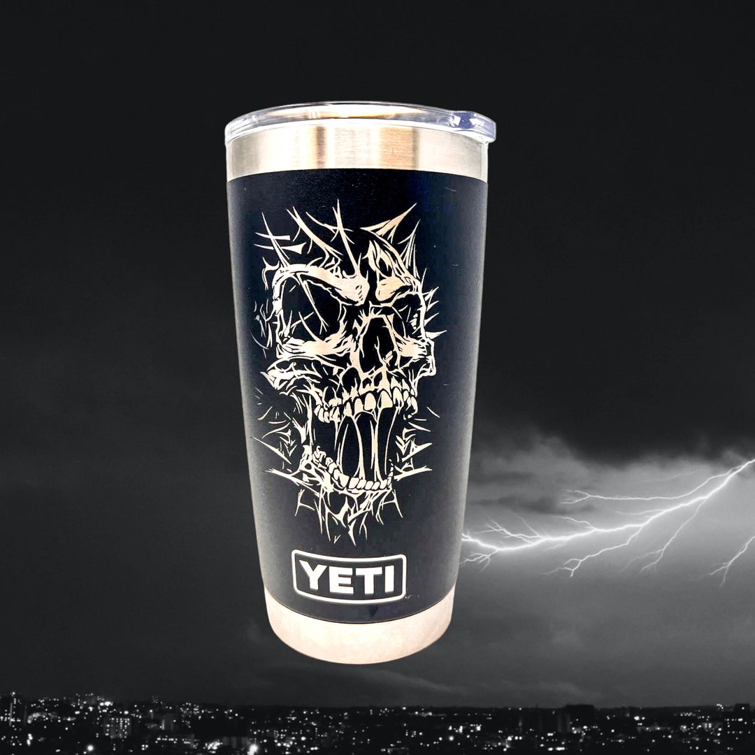 Skull Yeti Rambler, Skull Tumbler - Etsy