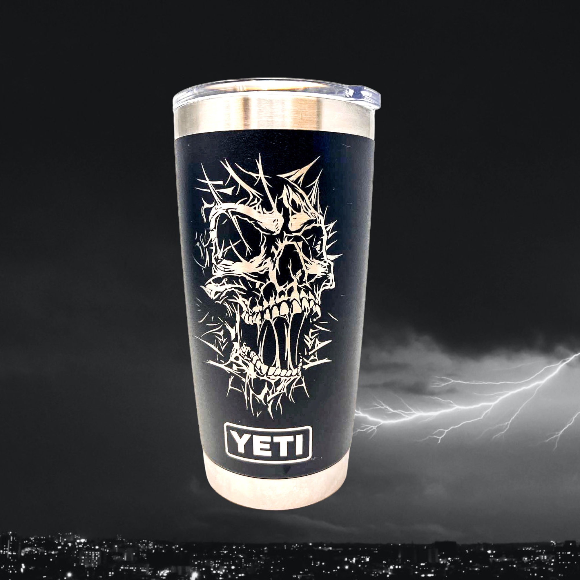 Skull Yeti Rambler Skull Tumbler - Etsy