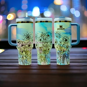 Wildflower Stanley Tumbler - Etsy