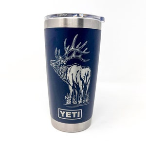 Bull Elk Yeti Tumbler: Engraved Stainless Steel Hunting Gift - Etsy