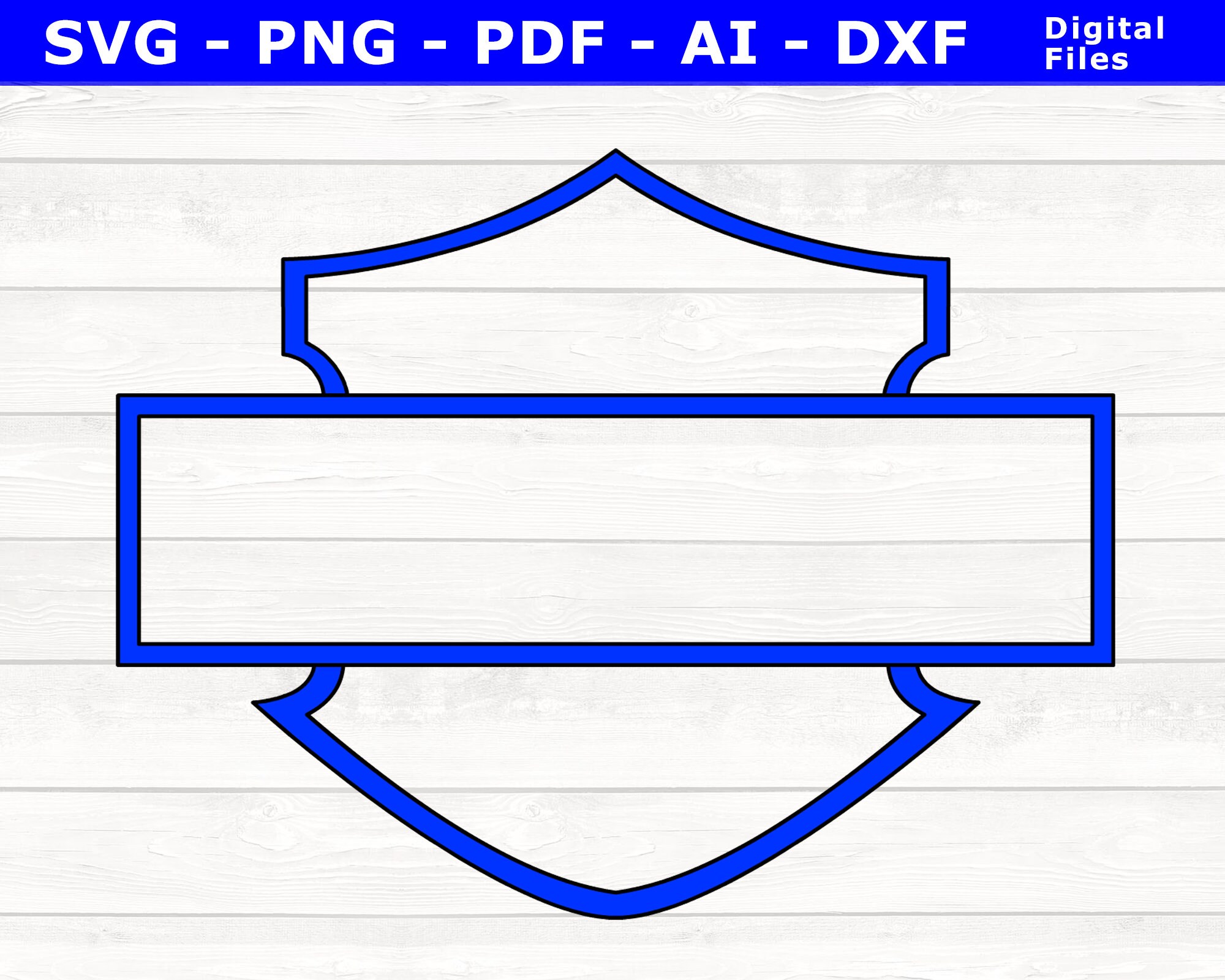 Harley Davidson Logo Blue svg png pdf dxf ai Harley | Etsy