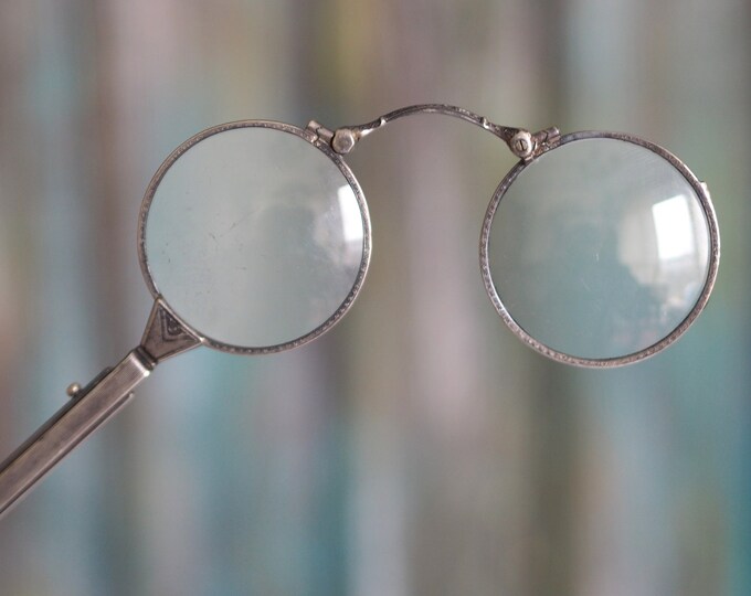 Antique European Lorgnette Glasses - Solid Silver Frame 19th Century - Etsy