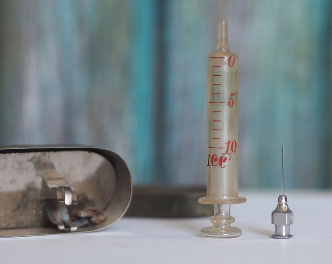 1950-60's Vintage Glass SYRINGE Medical Reusable Hypodermic Injector - Etsy