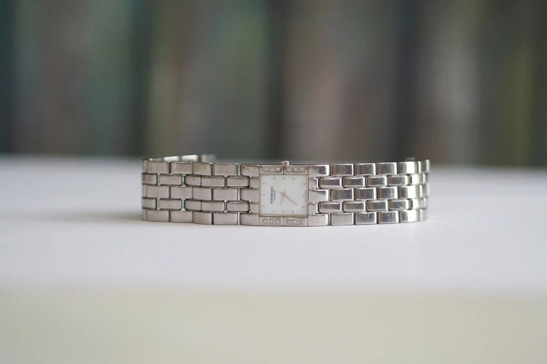Raymond Weil Tema 5887 Diamonds Square Steel Quartz Ladies Watch ...