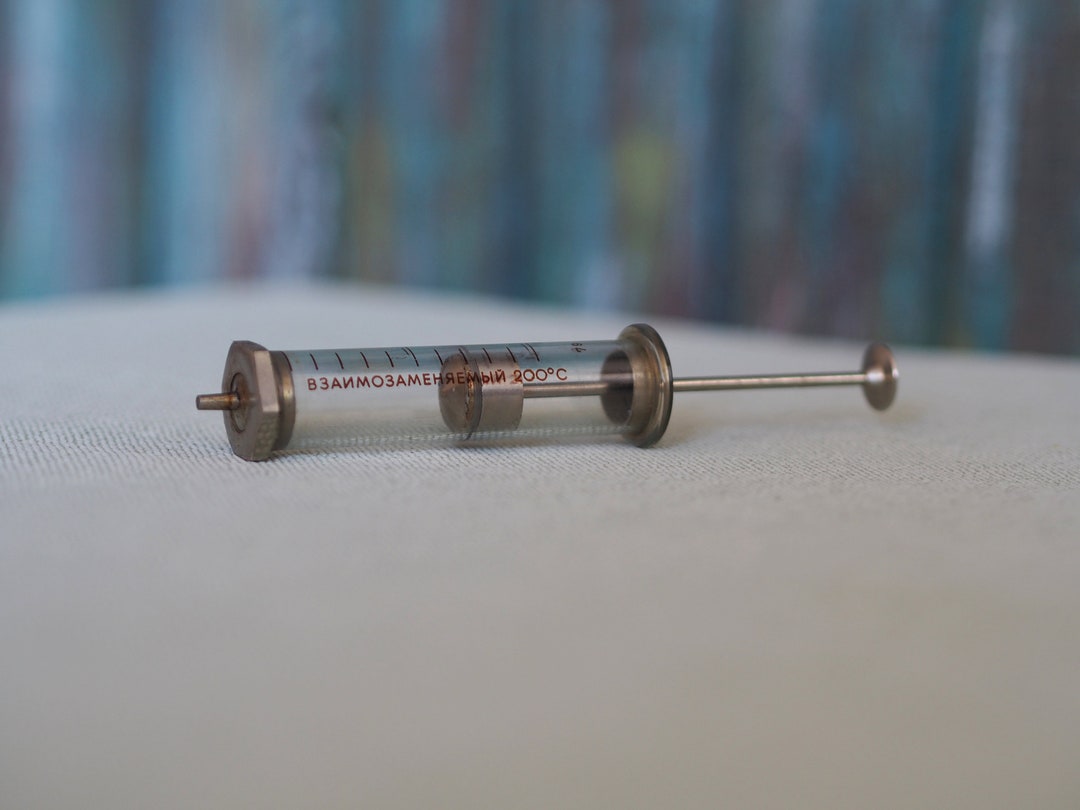 USSR Vintage Glass SYRINGE Medical Reusable Hypodermic Injector - Etsy
