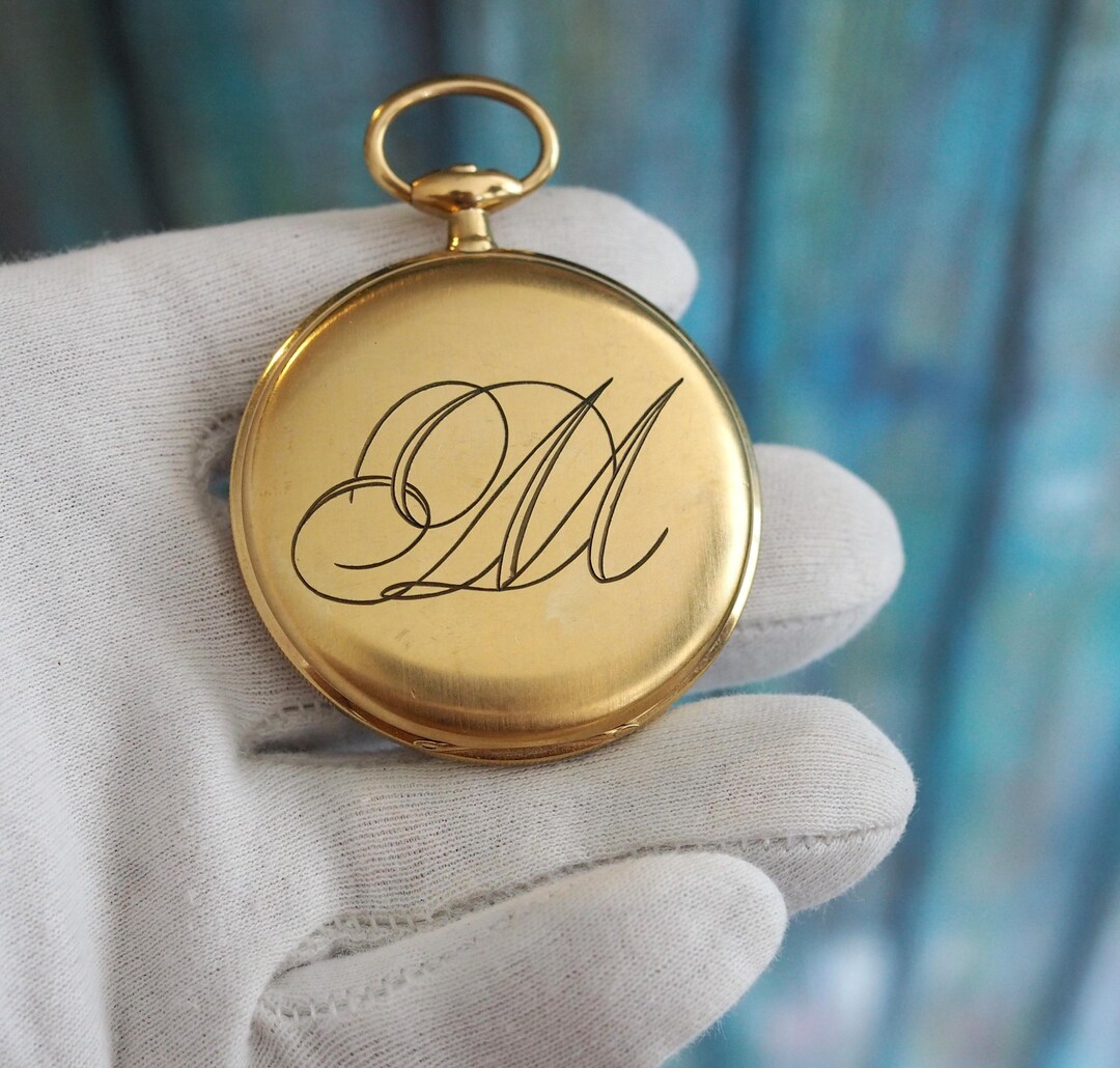 Gold-tone 50mm Pocket Watch Case for Unitas 6498 6497 – Swiss Style ...