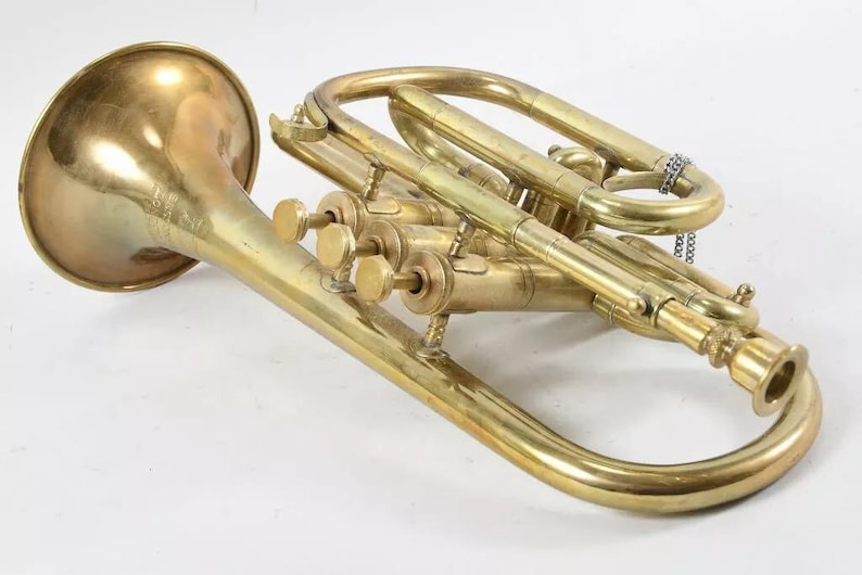 Vintage Brass Cornet - Etsy
