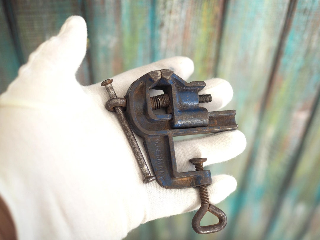 Very Small Vintage Iron Vise, Made in West Germany, Watchmaker Vice ...