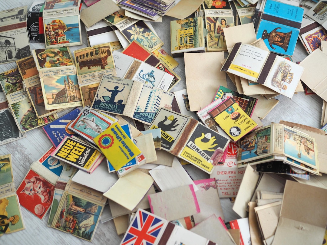 Huge Lot of Vintage Matchboxes – 100+ Empty Covers, Travel ...