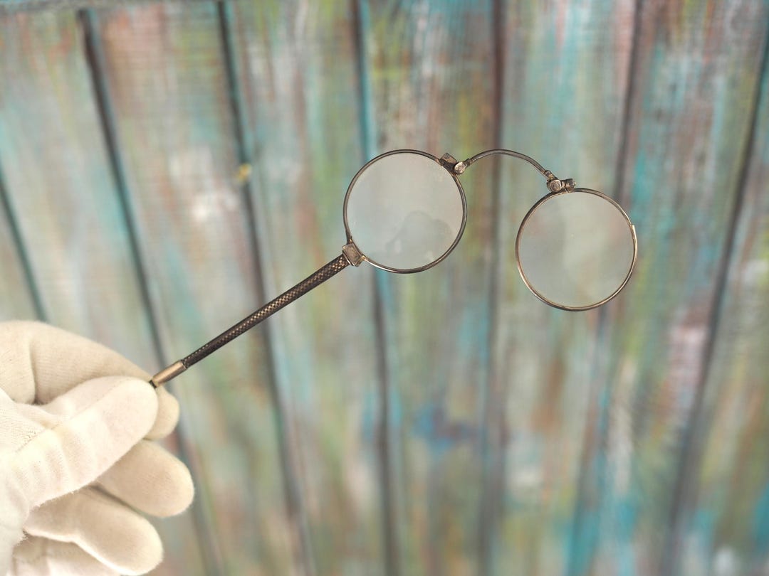 Antique European Lorgnette Glasses - Solid Silver Frame 19th Century - Etsy