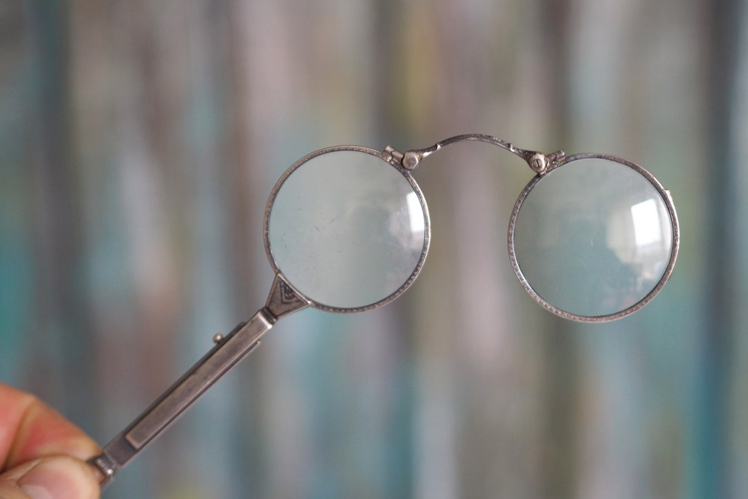 Antique European Lorgnette Glasses - Solid Silver Frame 19th Century - Etsy