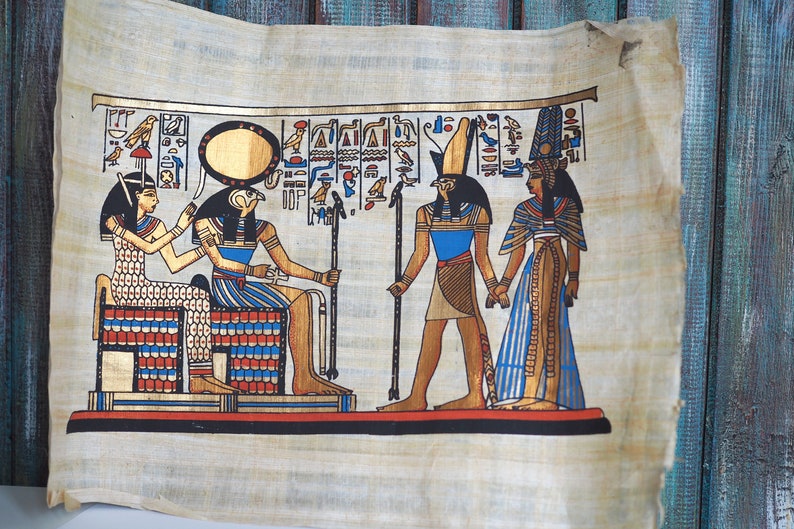 Genuine Egyptian Papyrus, Fine Hand Painted, Vintage Papyrus Painting ...