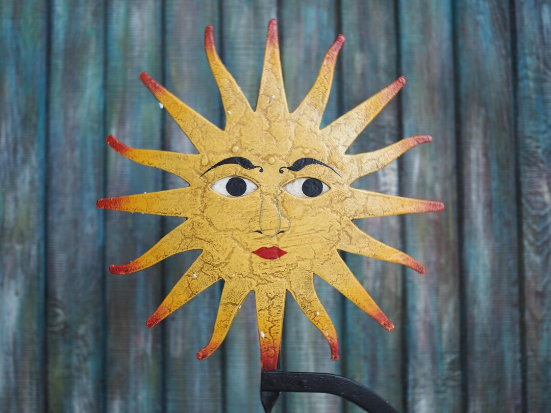 Vintage Art Deco Sun Pendulum Toy – Moving Eyes Metal Sculpture, 57cm ...