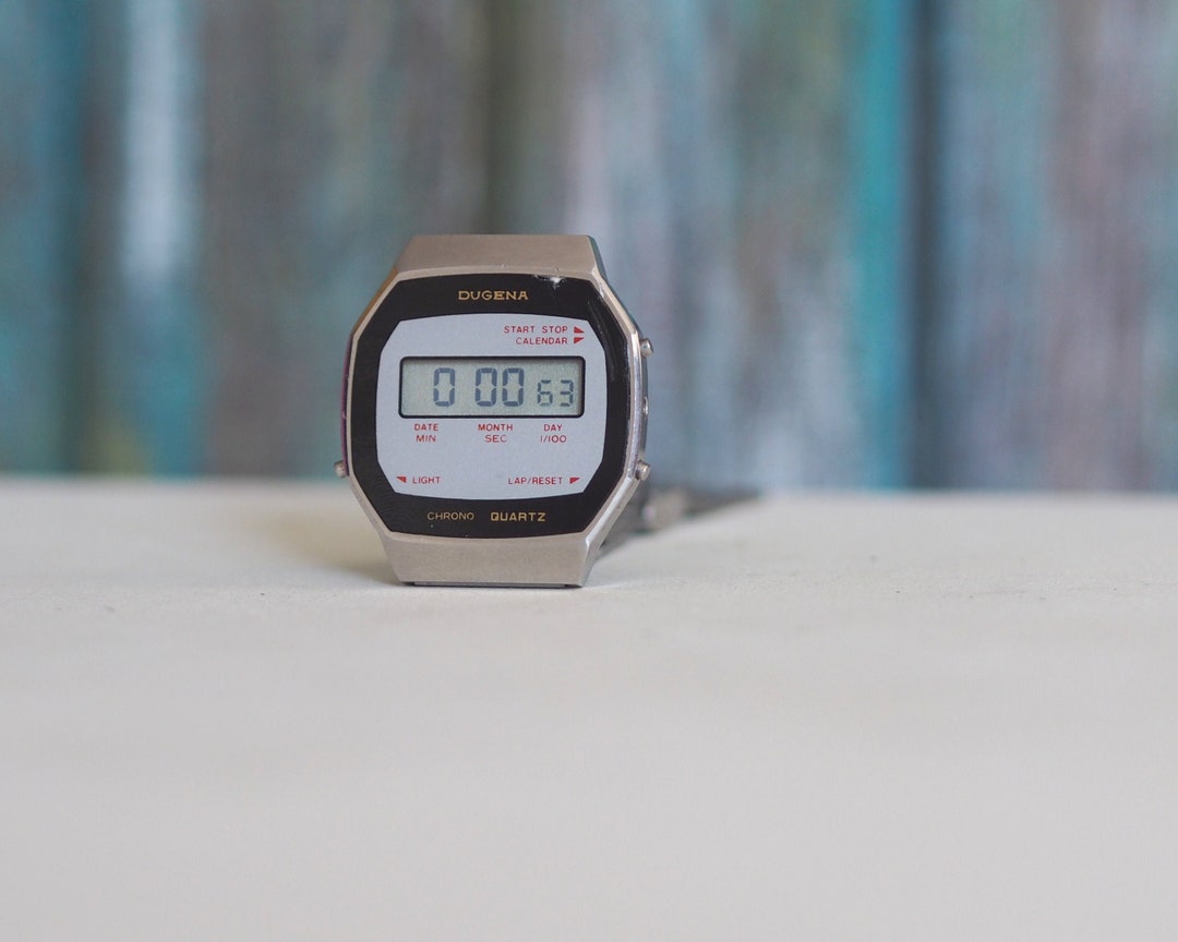 80's Quartz Stopwatch DUGENA - Working - Etsy
