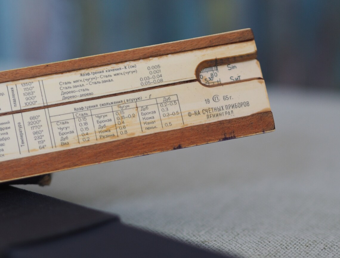 1960s USSR Slide Rule Mathematician Rule Logarithmic Scales | Etsy