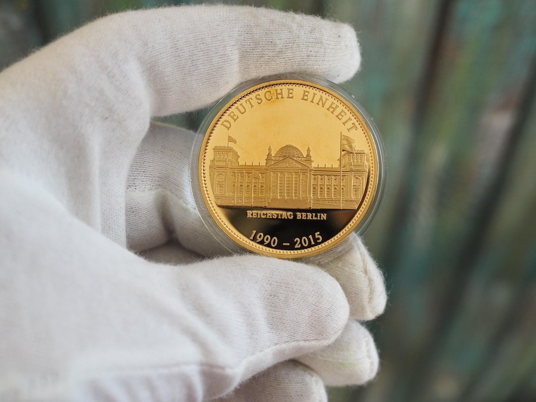 Commemorative Coin - 25 Years German Unity Medal - 24k Gold Plated ...