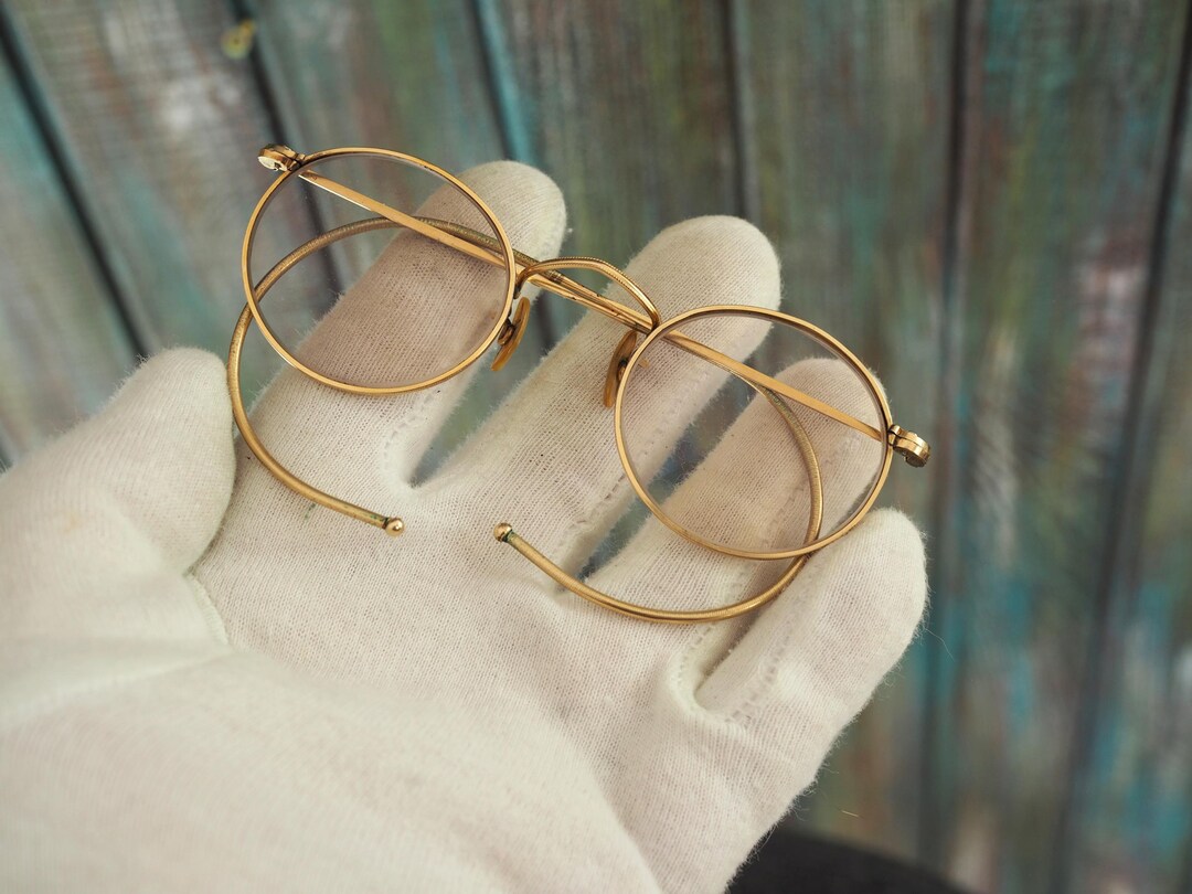 Antique German Gold Plated Eyeglasses, 1940's - Etsy