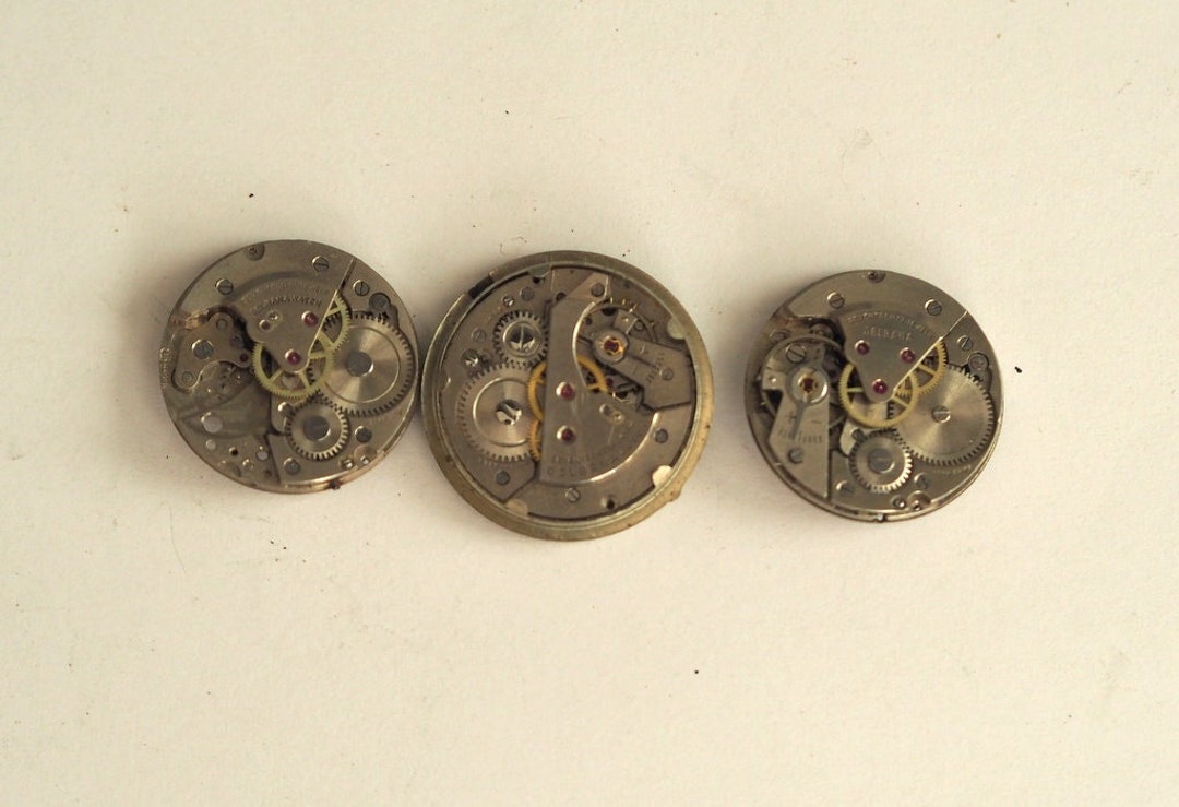 DELBANA - LOT Swiss Made Delbana Movements - Not Working, for Spares ...