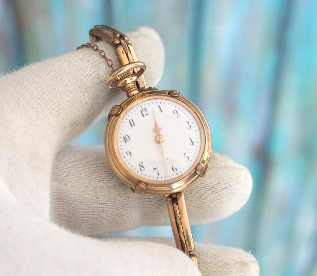 Antique Pocket Watch on Expandable Wrist Adapter | 29mm Case | Rose ...