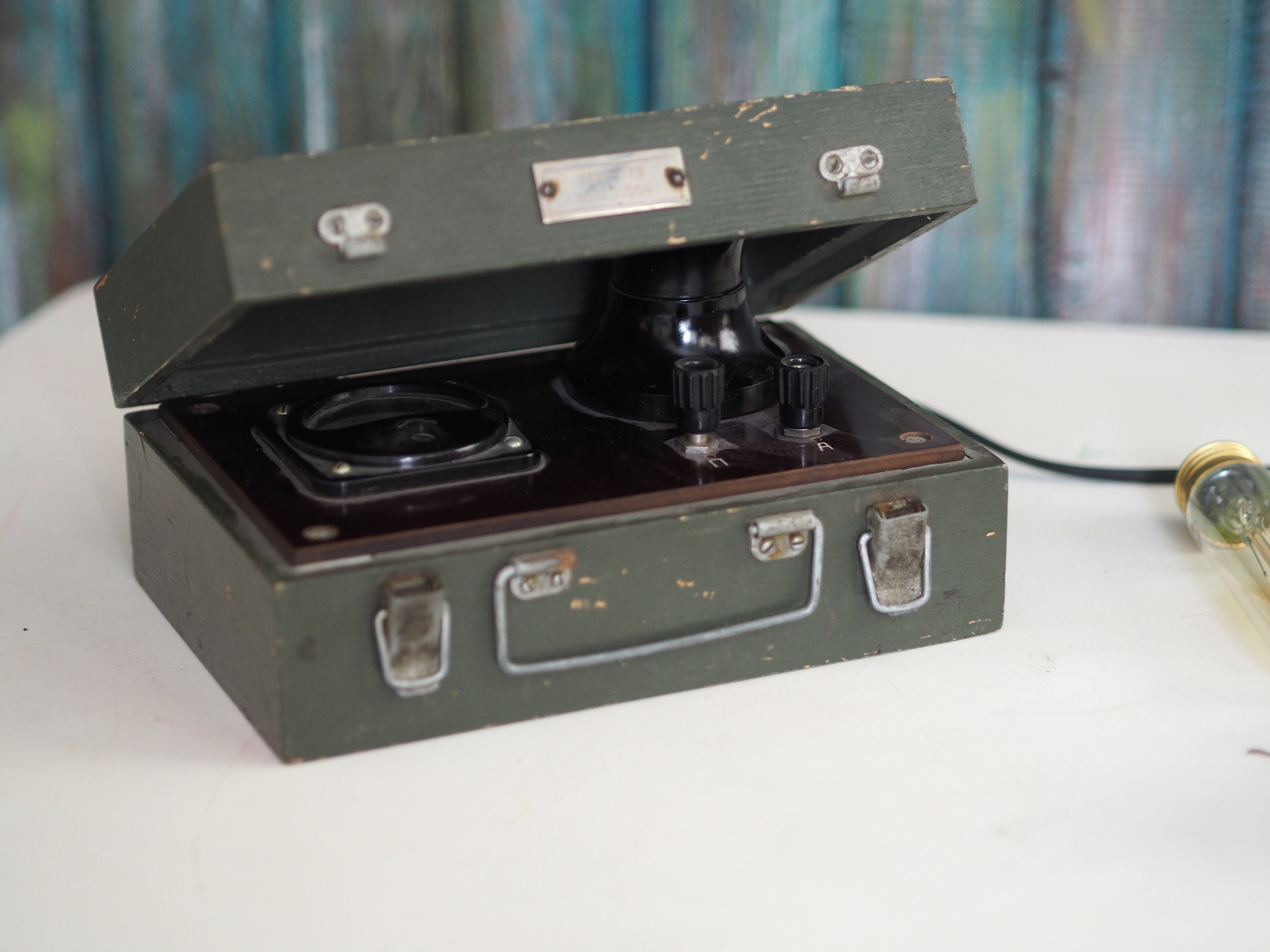 Custom Lamp Modified Vintage 1960's USSR Ampere Meter Device Turned ...
