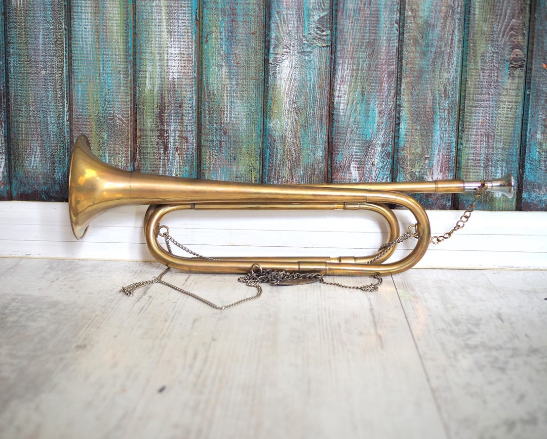 French Legion Brass Cavalry Trumpet - 3e étranger D'infanterie ...