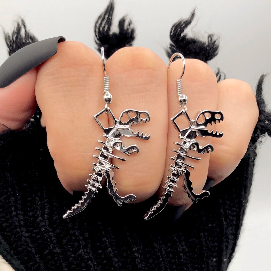 Dinosaur Earrings Novelty Skeleton Earrings Dinosaur Bone Earrings ...