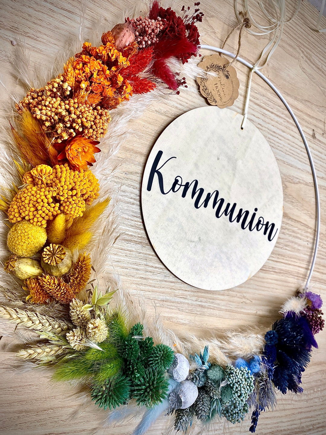 Flower Hoop Rainbow • Communion • Confirmation • Baptism • Dried Flower ...