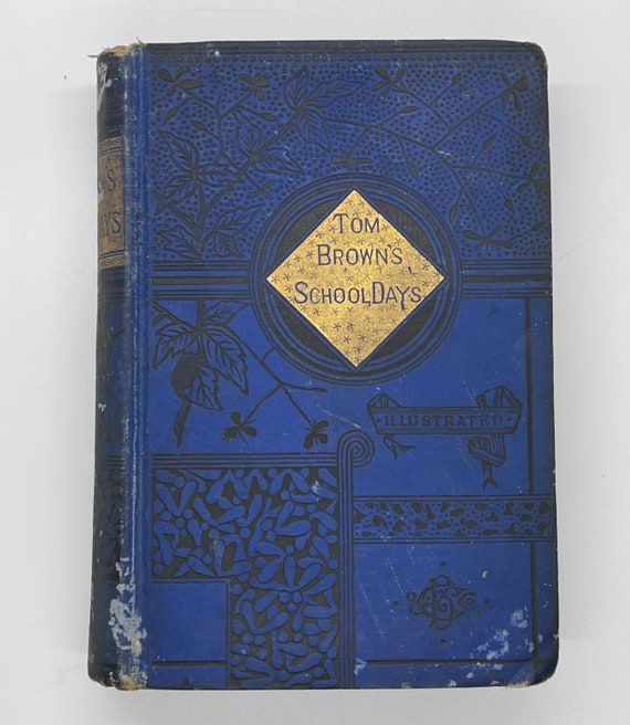 Antique Blue Book Tom Browns School Days by Thomas Hughes | Etsy