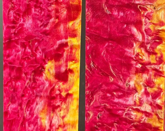 Stabilized and Dyed Karelian Masur Birch Wood Blocks. Exotic Figured ...