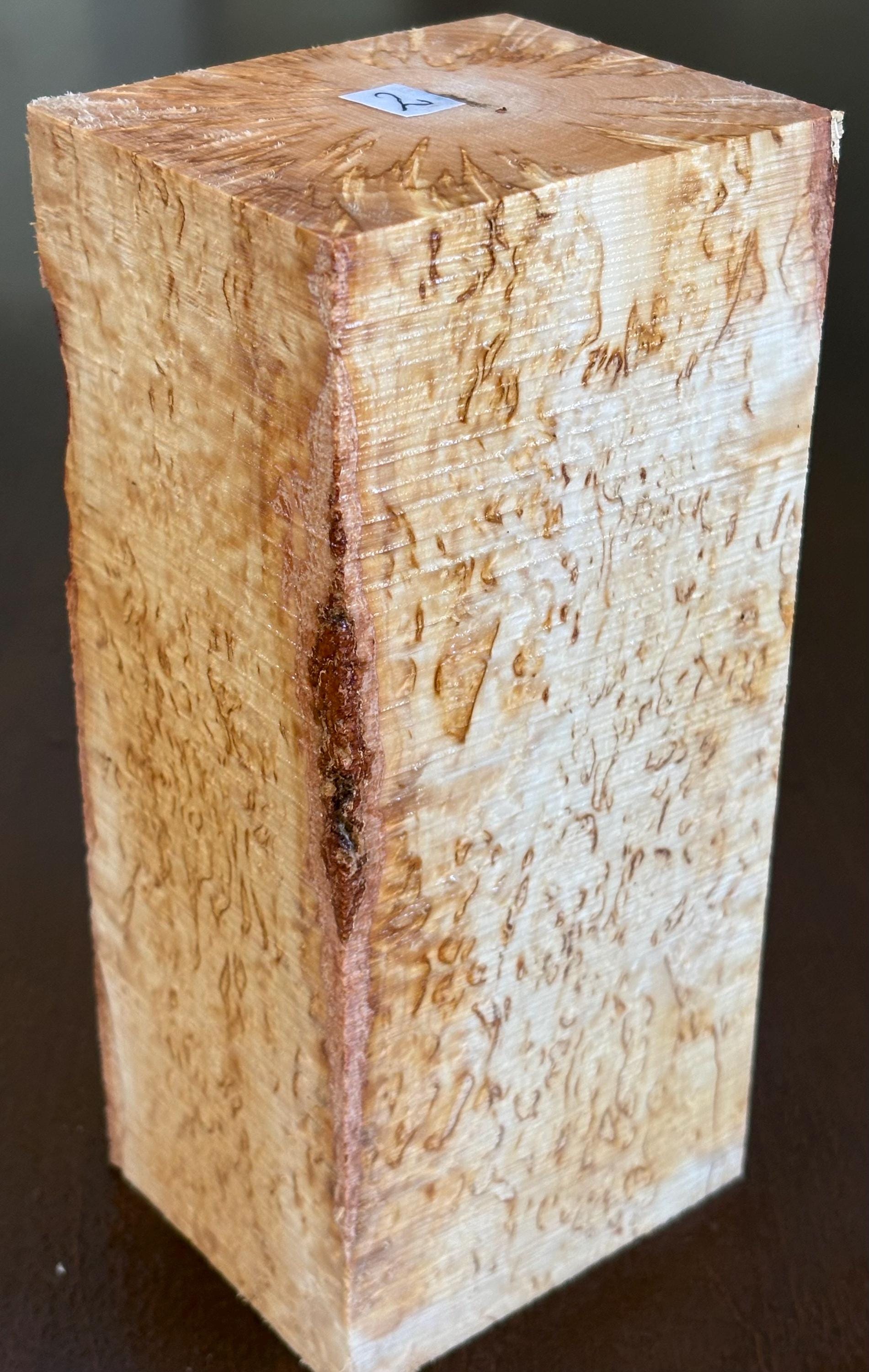 Karelian Masur Birch Wood Block, Patterned Hardwood for Woodworking - Etsy