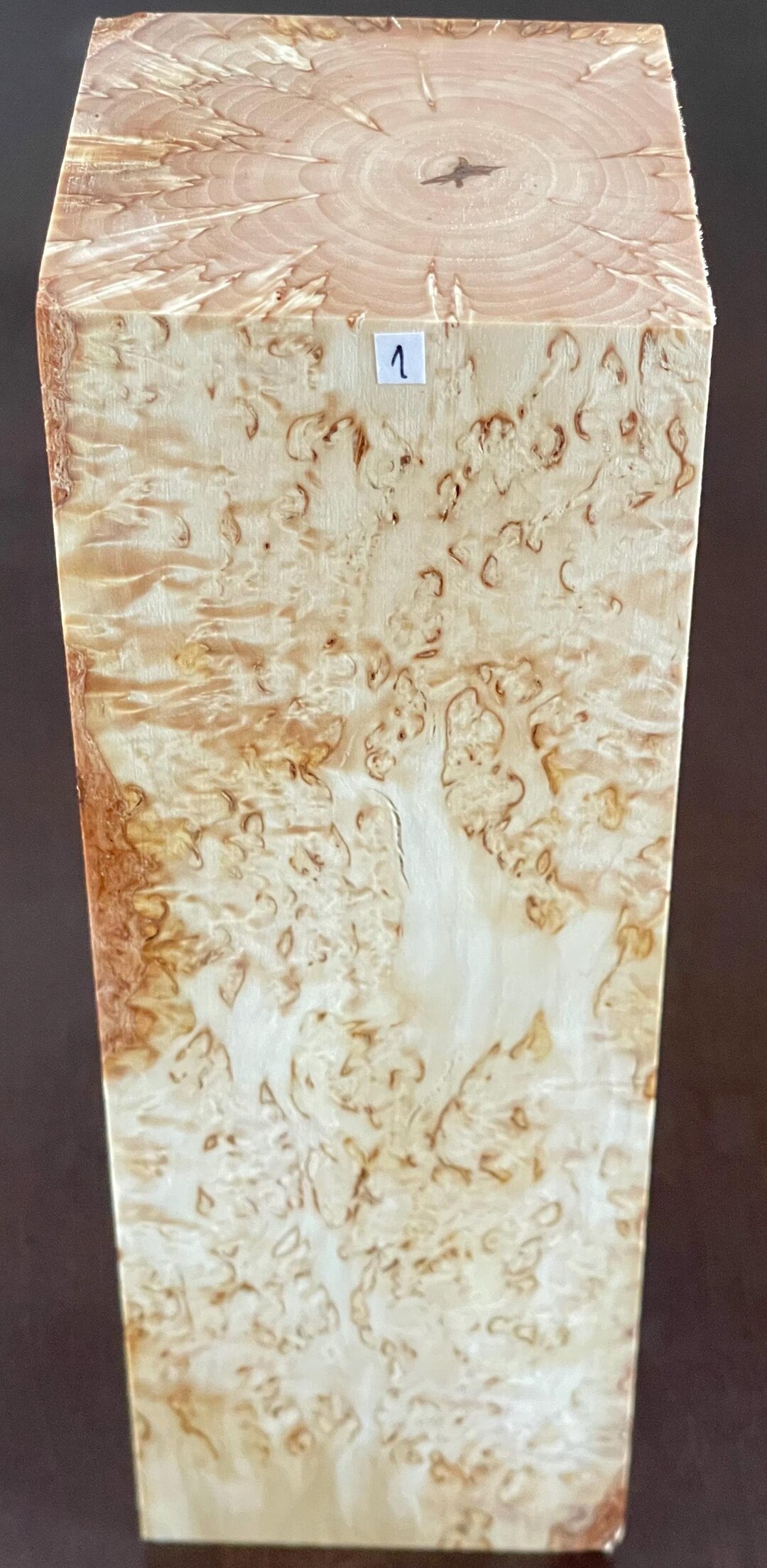 Karelian Masur Birch Wood Block. Exotic Figured Wood for Making Rods ...