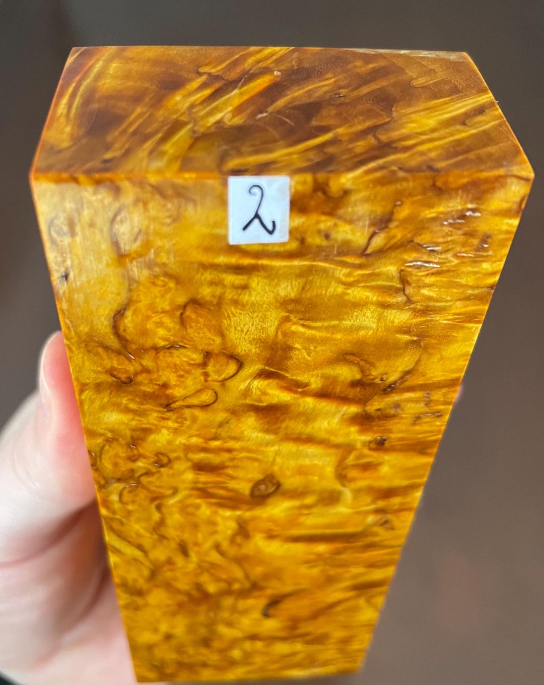 Stabilized and Dyed Karelian Masur Birch Wood Blocks. Exotic Figured Wood for Knife Making or ...