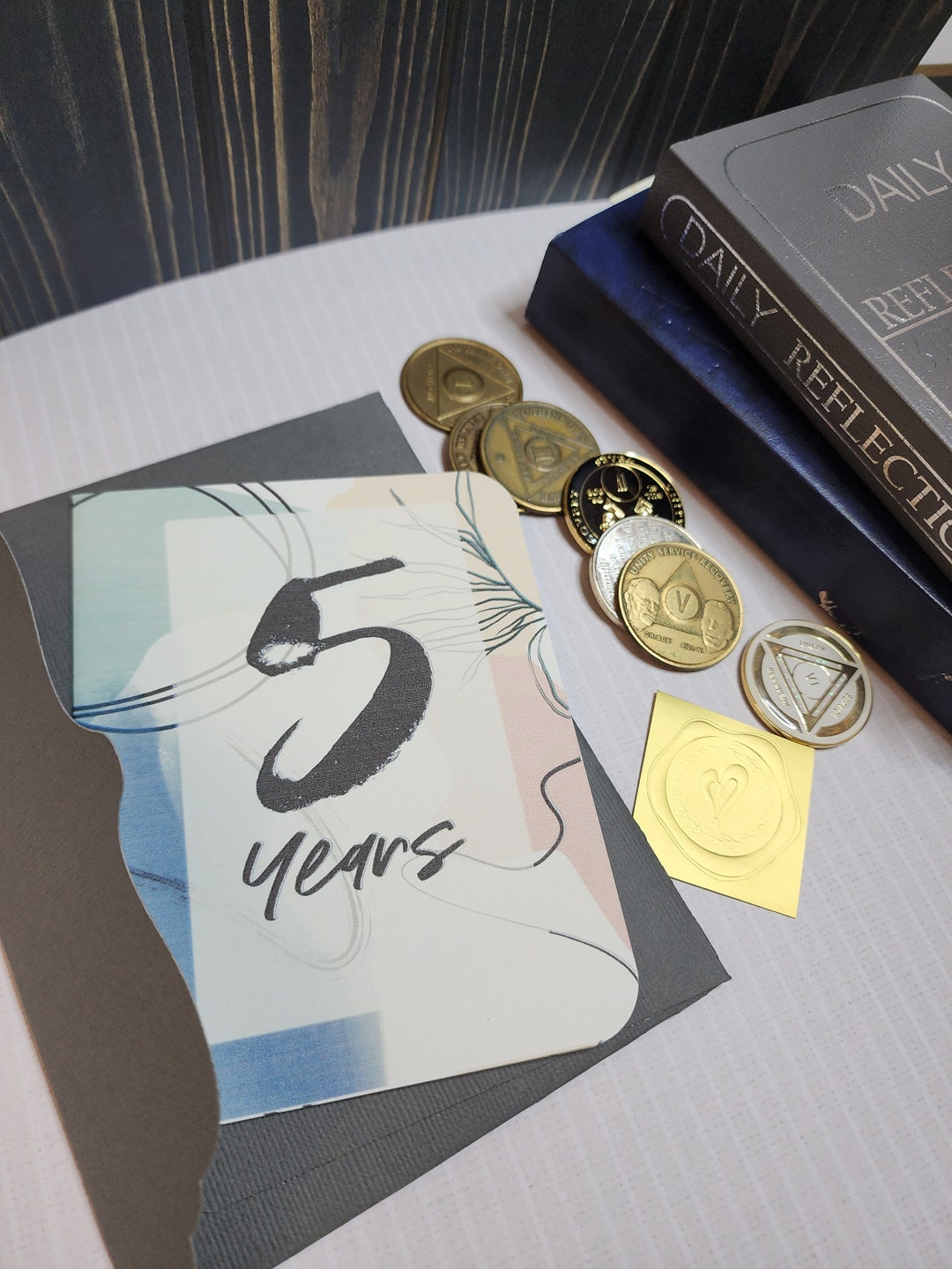 AA NA 5 Years Anniversary Card, Sober Birthday Cards, Sober Gifts ...