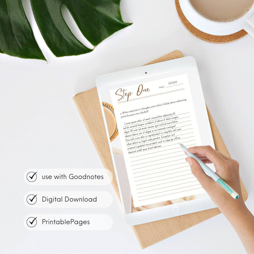 AA 12 Steps Workbook Digital Download Pdf Png How It Works Big Book ...