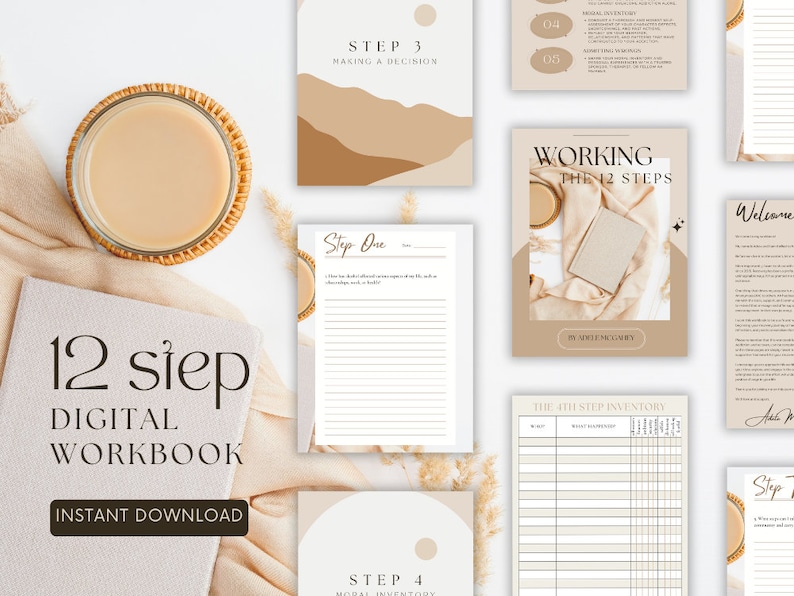 AA 12 Steps Workbook Digital Download Pdf Png How It Works Big Book ...