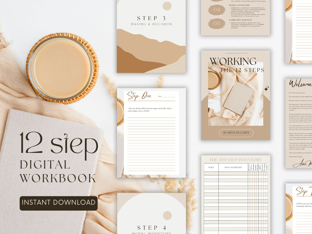 AA 12 Steps Workbook Digital Download Pdf Png How It Works Big Book ...