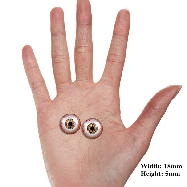 Extra Bloodshot Glass Eyes Realistic Doll Multicolor - Etsy