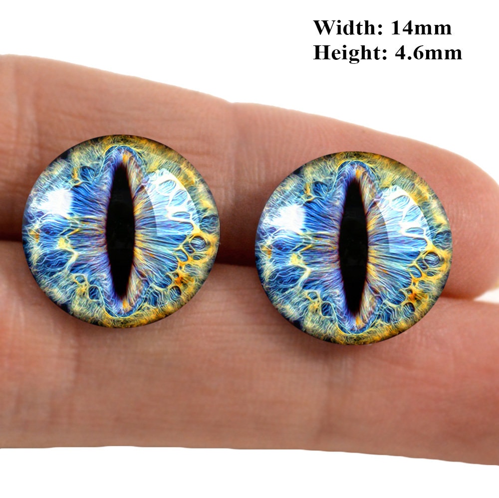 Ice Blue Cat Eyes Realistic Glass Animal Taxidermy Craft | Etsy