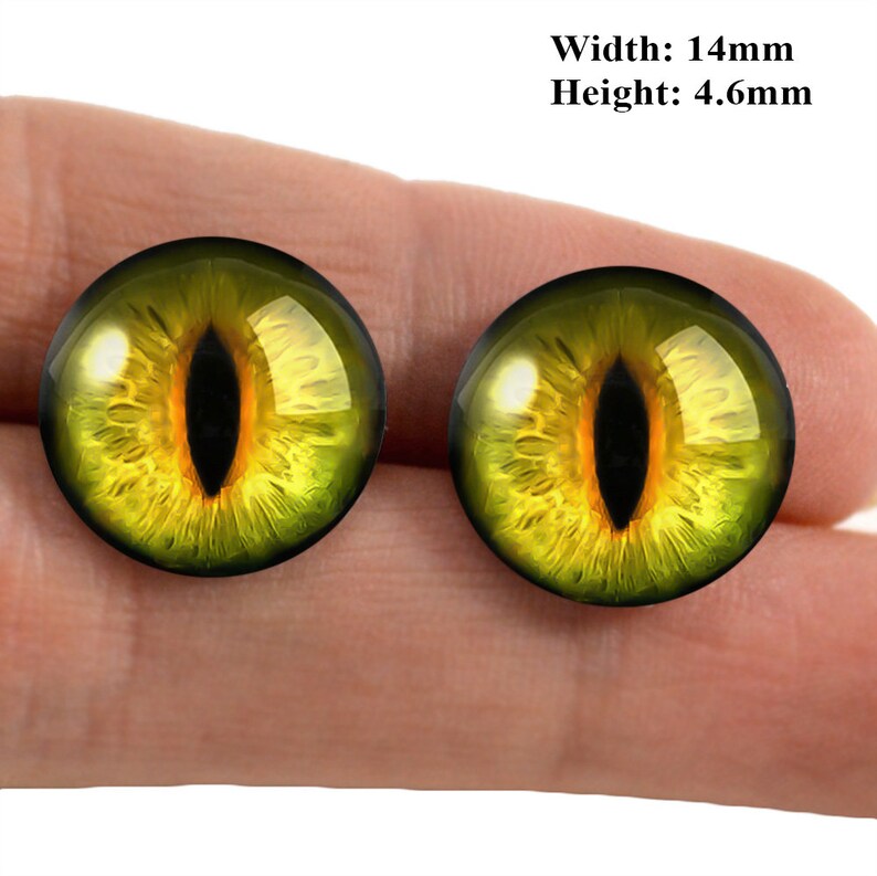 Yellow Dragon Eyes Realistic Glass Taxidermy Craft Eyeballs - Etsy