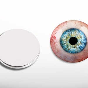 HUGE Blue Human Eye - Realistic Bloodshot Macro Taxidermy Glass Eyeball ...