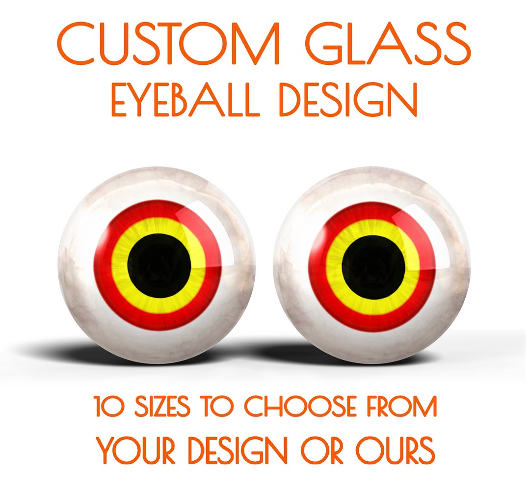 Custom Glass Eyes -PIXEL FREE- Doll Craft Animal Taxidermy Eyeballs 2pc ...
