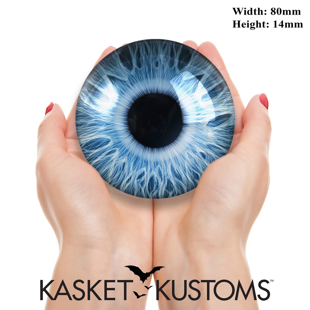 HUGE Blue Glass Iris Eye - Extra Large Human Doll Taxidermy Eyeball ...