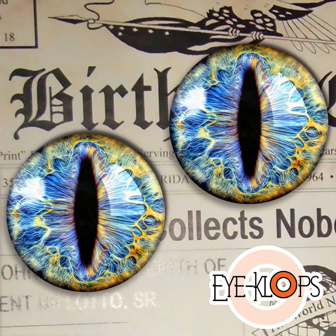 Ice Blue Cat Eyes Realistic Glass Animal Taxidermy Craft Eyeballs ...