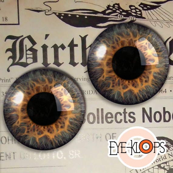 Hazel Brown Glass Eyes PIXEL FREE Realistic Human Reborn | Etsy
