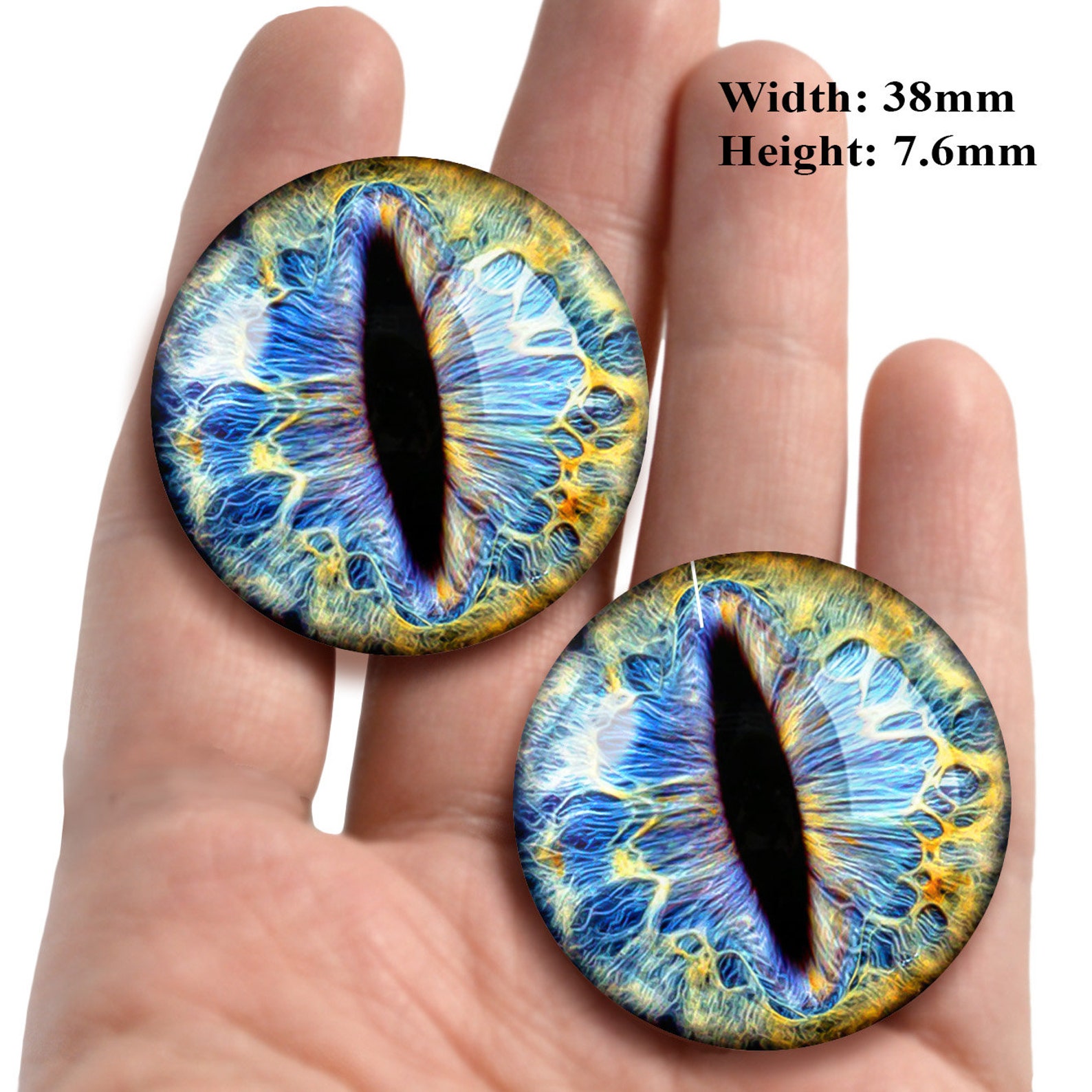 Ice Blue Cat Eyes Realistic Glass Animal Taxidermy Craft - Etsy