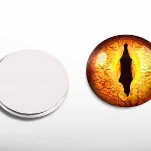 HUGE Glass Yellow Dragon Eyes - Taxidermy Creature Cosplay Fantasy 80mm ...