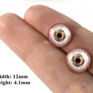 Extra Bloodshot Glass Eyes - Realistic Doll Multicolor Taxidermy ...